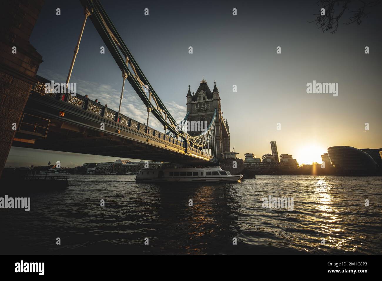 Ferry under the bridge hi-res stock photography and images - Alamy