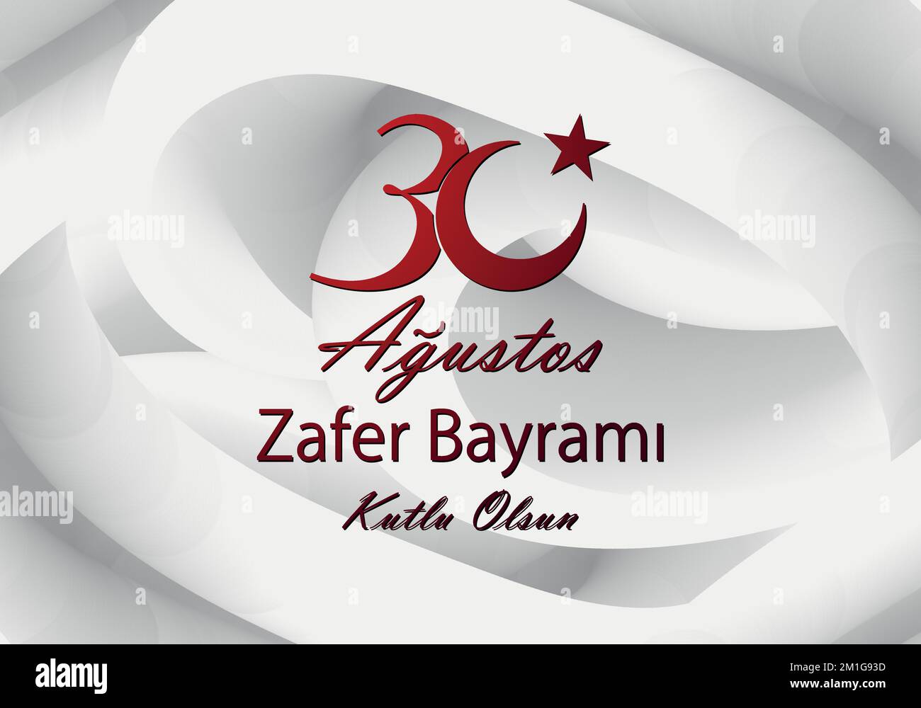Turkey - August 30, 30 agustos zafer bayrami vector illustration. (30 ...