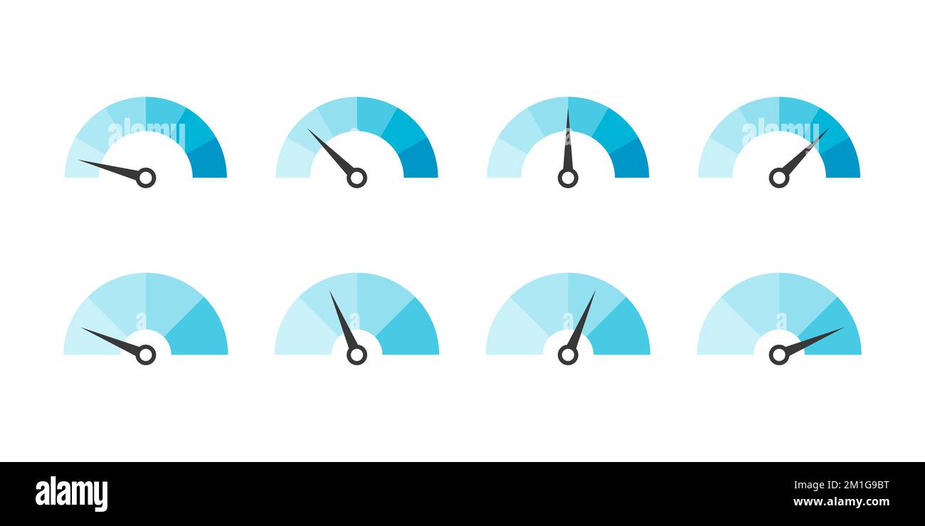 Speedometer symbol web icon. Set of Measuring Scales. Vector ...