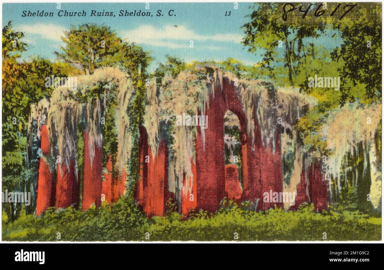 Sheldon Church Ruins, Sheldon, S. C. , Churches, Tichnor Brothers ...