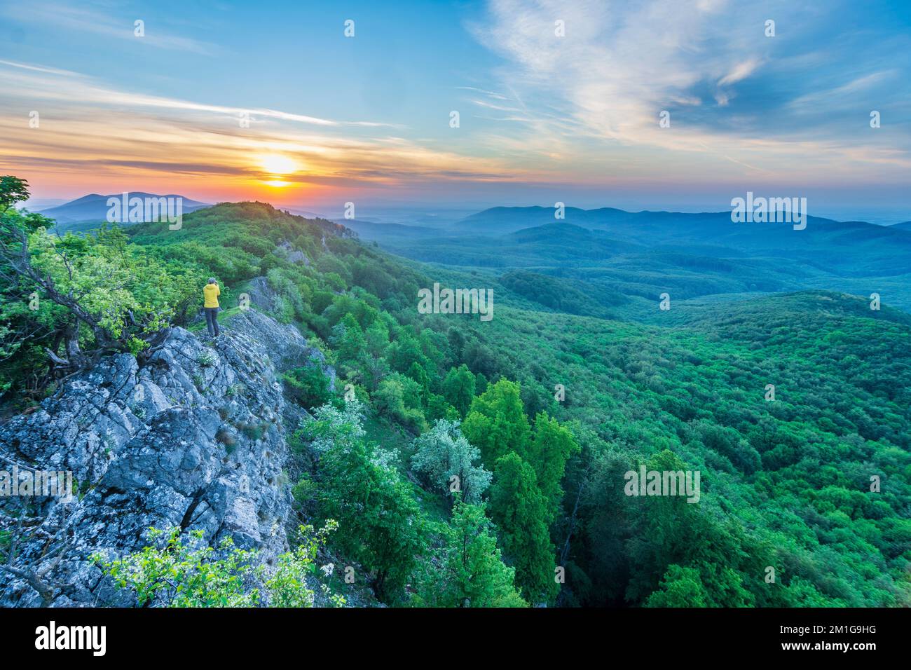 Solosnica (Breitenbrunn): summit Vapenna, sunrise, forest, mountains ...