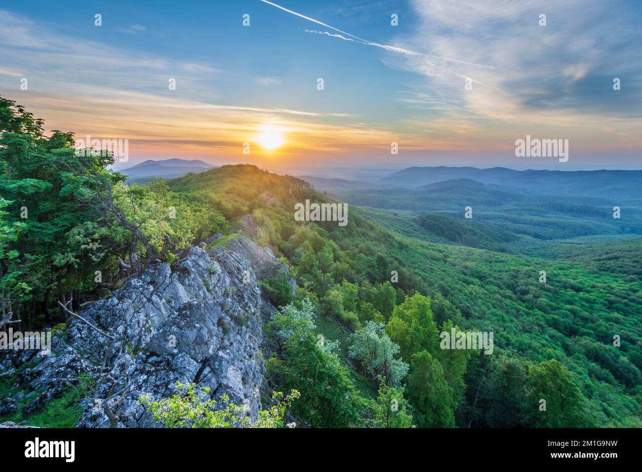 Solosnica (Breitenbrunn): summit Vapenna, sunrise, forest, mountains ...
