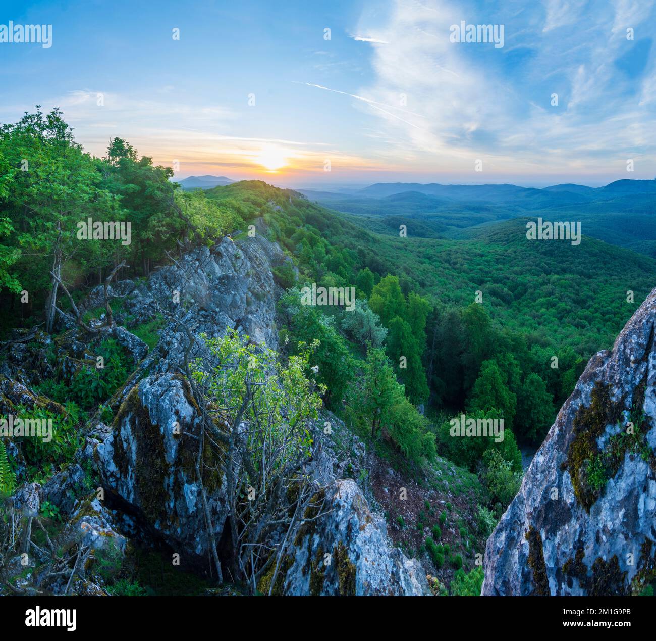 Solosnica (Breitenbrunn): summit Vapenna, sunrise, forest, mountains ...