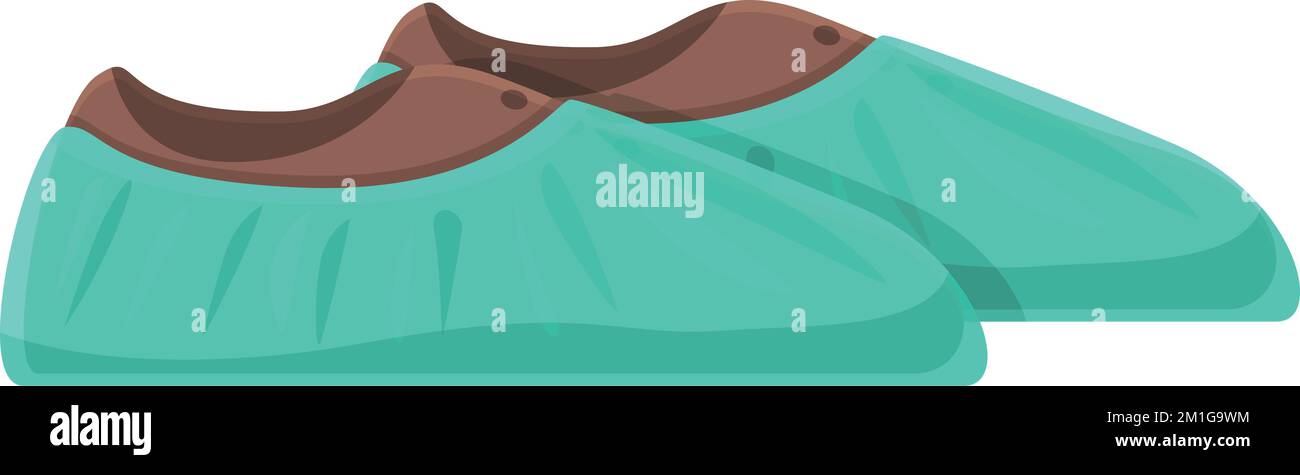 Medical shoe cover icon cartoon vector. Boot footwear. Wear clean Stock ...