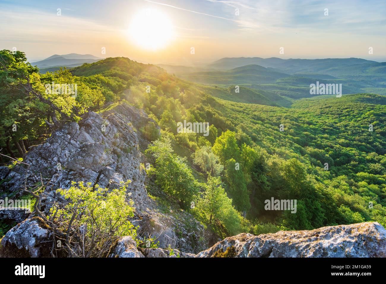 Solosnica (Breitenbrunn): summit Vapenna, sunrise, forest, mountains ...