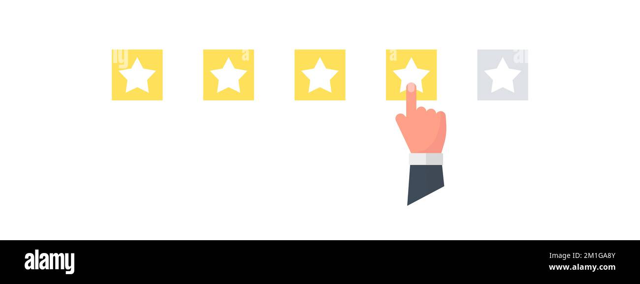 Rating scale. Stars rating. Customers satisfaction. Choice rating ...