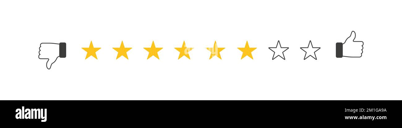 Rating icons. Rating Stars. Scale stars customer product rating. Vector illustration Stock ...
