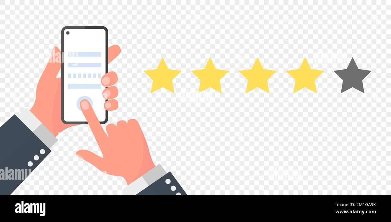 Rate sign. Choice rating review. Rating system based on stars. Vector ...
