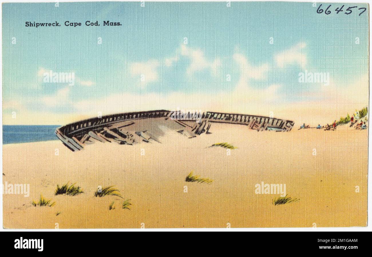 Shipwreck, Cape Cod, Mass. , Shipwrecks, Tichnor Brothers Collection ...