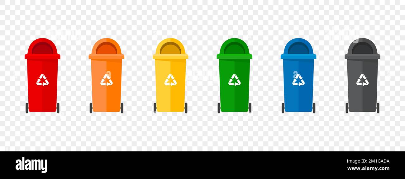 Recycle bins. Separation concept. Rubbish bins. Waste sorting recycling ...