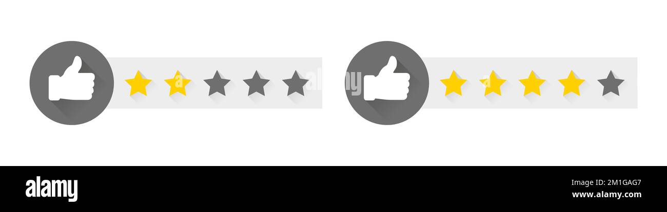 Stars rating. Rate sign. Choice rating review. Rating system based on ...
