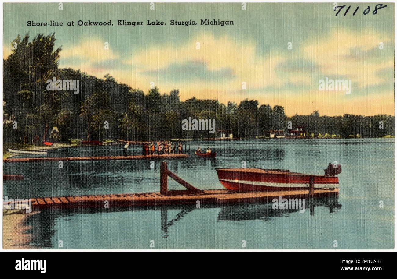 Shore-line at Oakwood, Klinger Lake, Sturgis, Michigan , Lakes & ponds ...