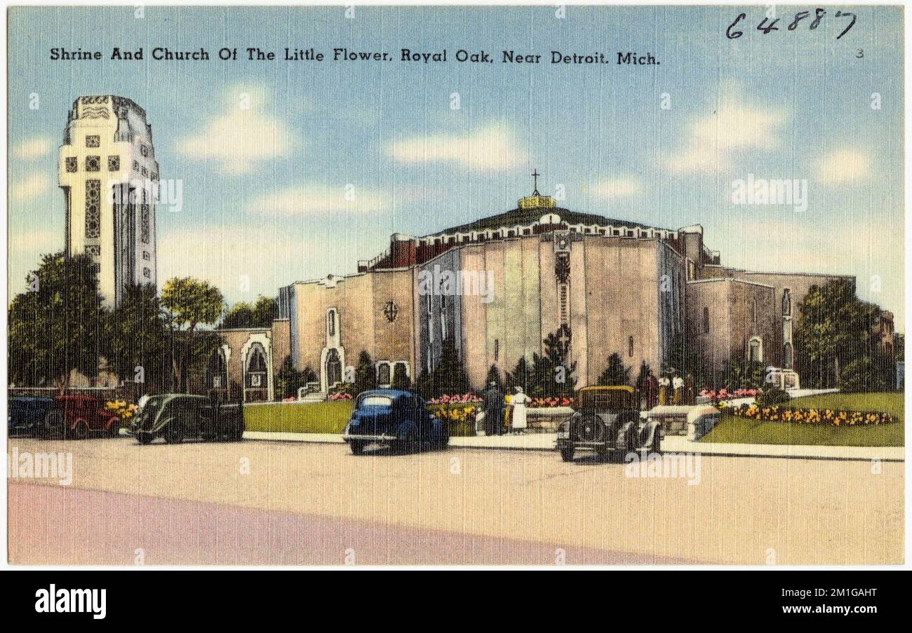 Shrine and Church of the Little Flower, Royal Oak, near Detroit, Mich ...