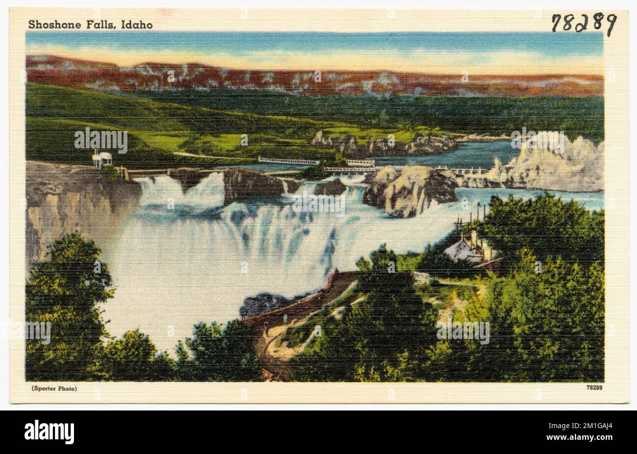 Shoshone Falls, Idaho , Waterfalls, Tichnor Brothers Collection ...