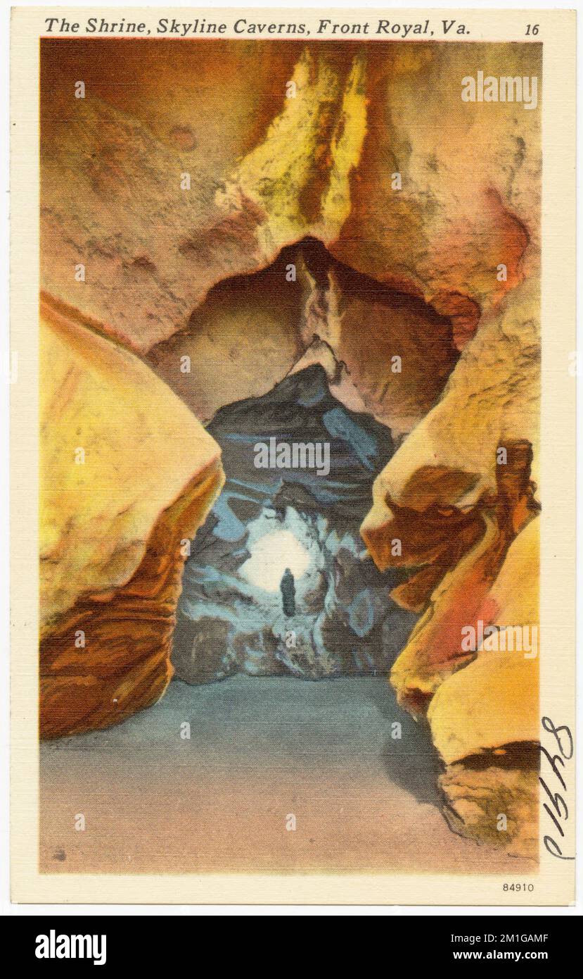 The Shrine, Skyline Caverns, Front Royal, Va. , Caves, Tichnor Brothers ...