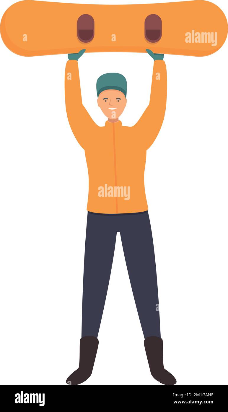 Active sport icon cartoon vector. Snow mountain. Activity snowboarding ...