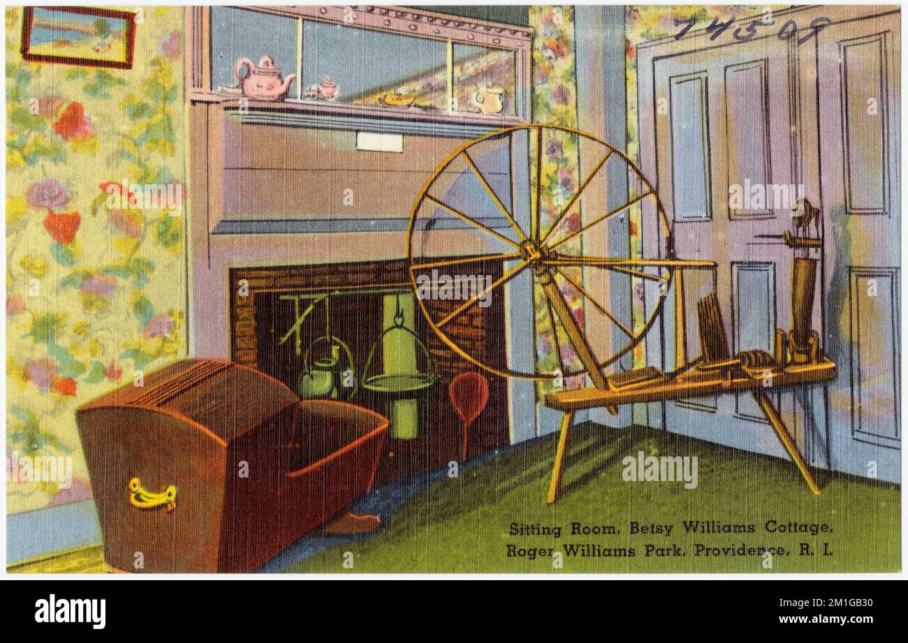 Sitting room, Betsy Williams Cottage, Roger Williams Park, Providence ...