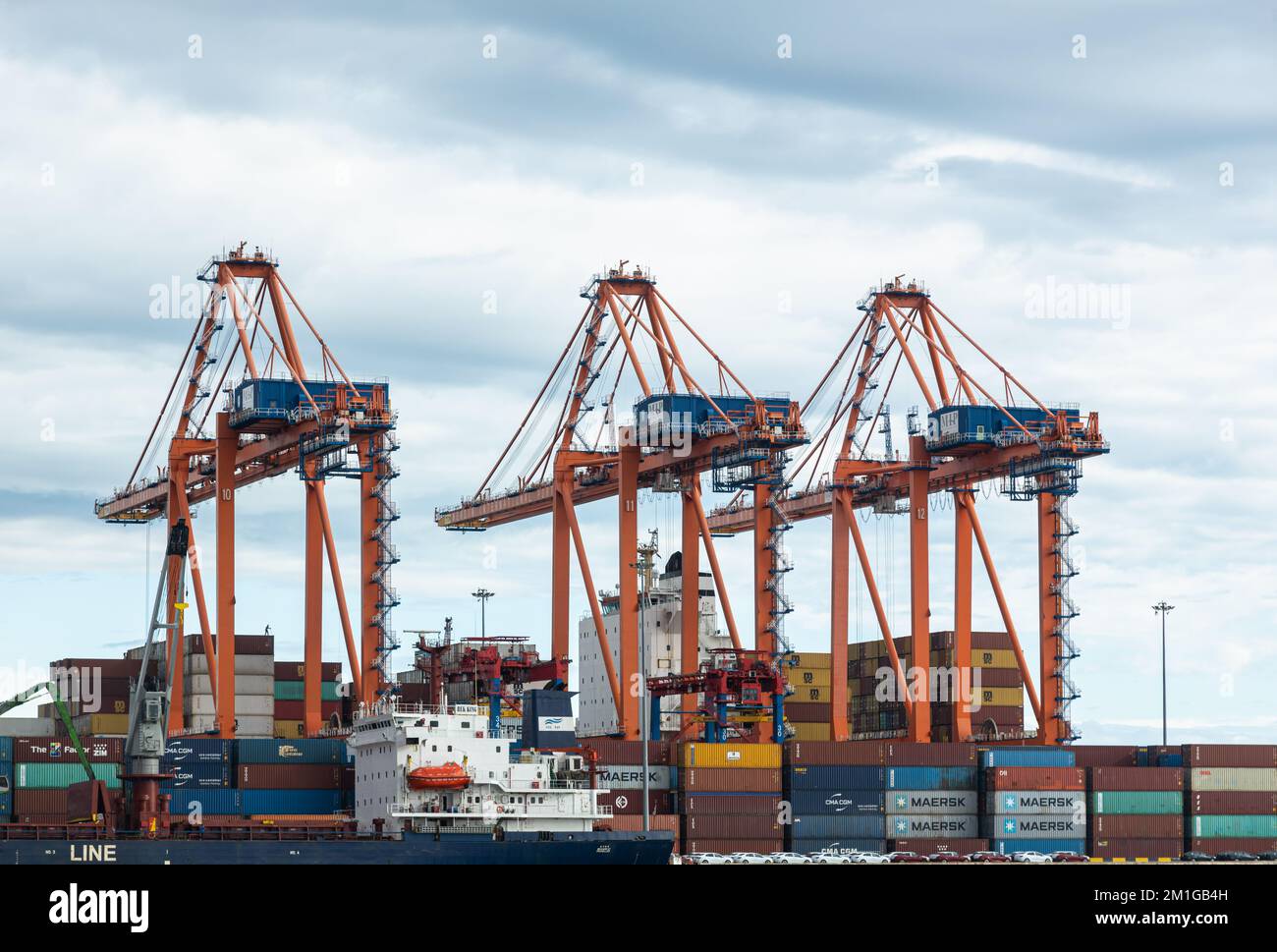 December 2, 2022 Mersin, Turkey: Operation of a large international ...