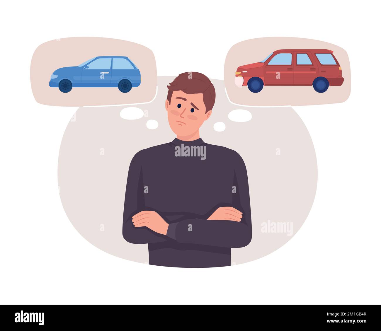 Choose car 2D vector isolated illustration Stock Vector Image & Art - Alamy