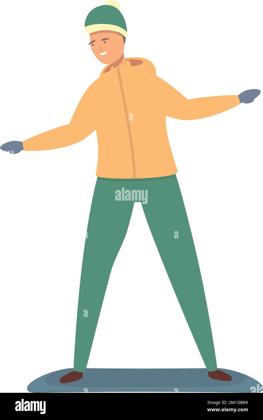 Snowboarding active icon cartoon vector. Snow school. Action extreme ...