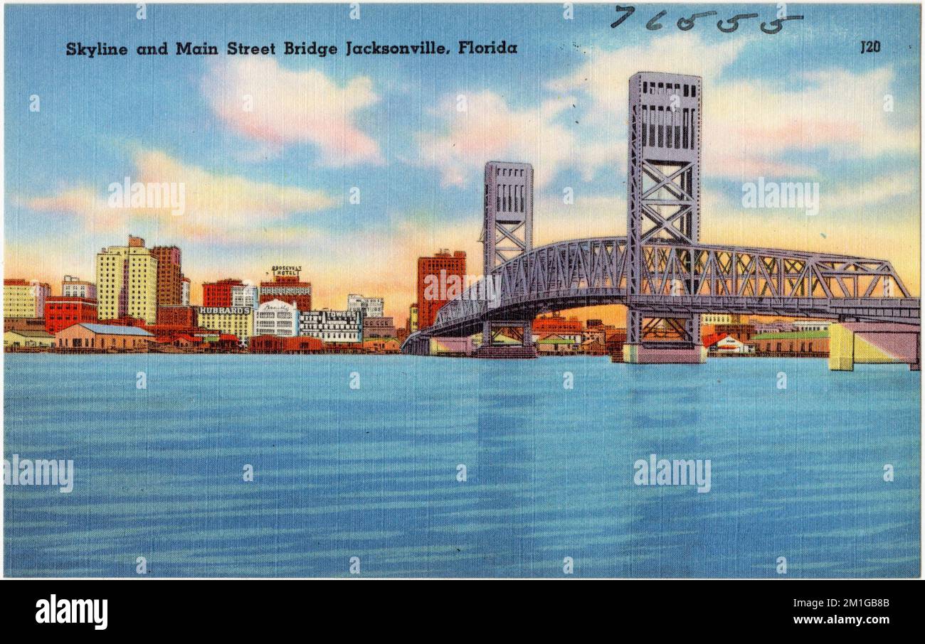 Skyline and Main Street Bridge, Jacksonville, Florida , Bridges ...