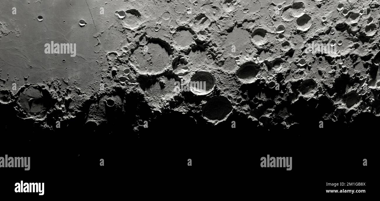 lunar surface detail on transparent background - 3D rendering - maps ...