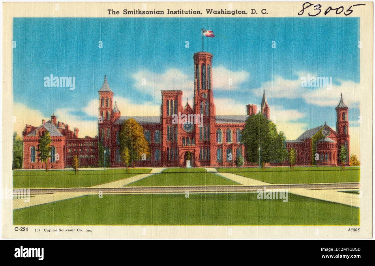 The Smithsonian Institution, Washington, D. C. , Galleries & museums, Tichnor Brothers ...