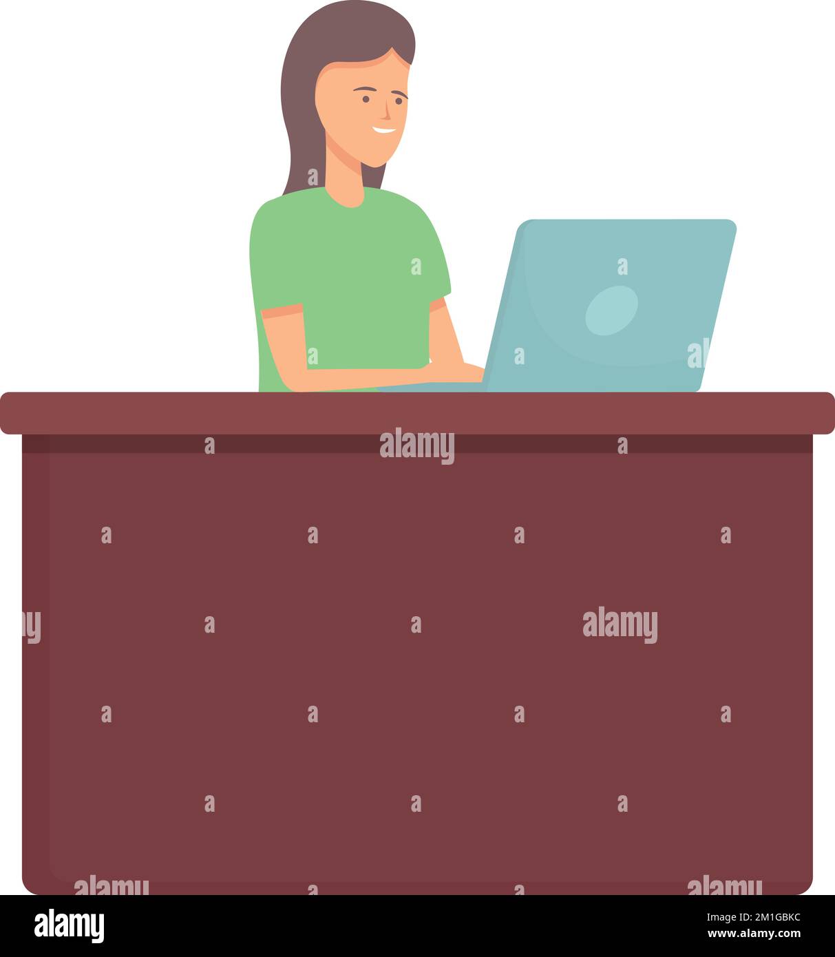 Remote work icon cartoon vector. Online education. Digital internet ...