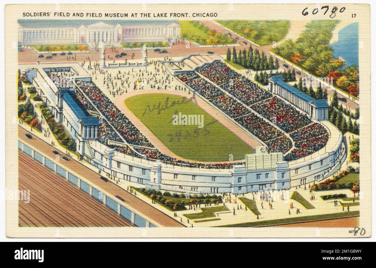 Soldiers' Field and Field Museum at the Lake Front, Chicago , Stadiums ...