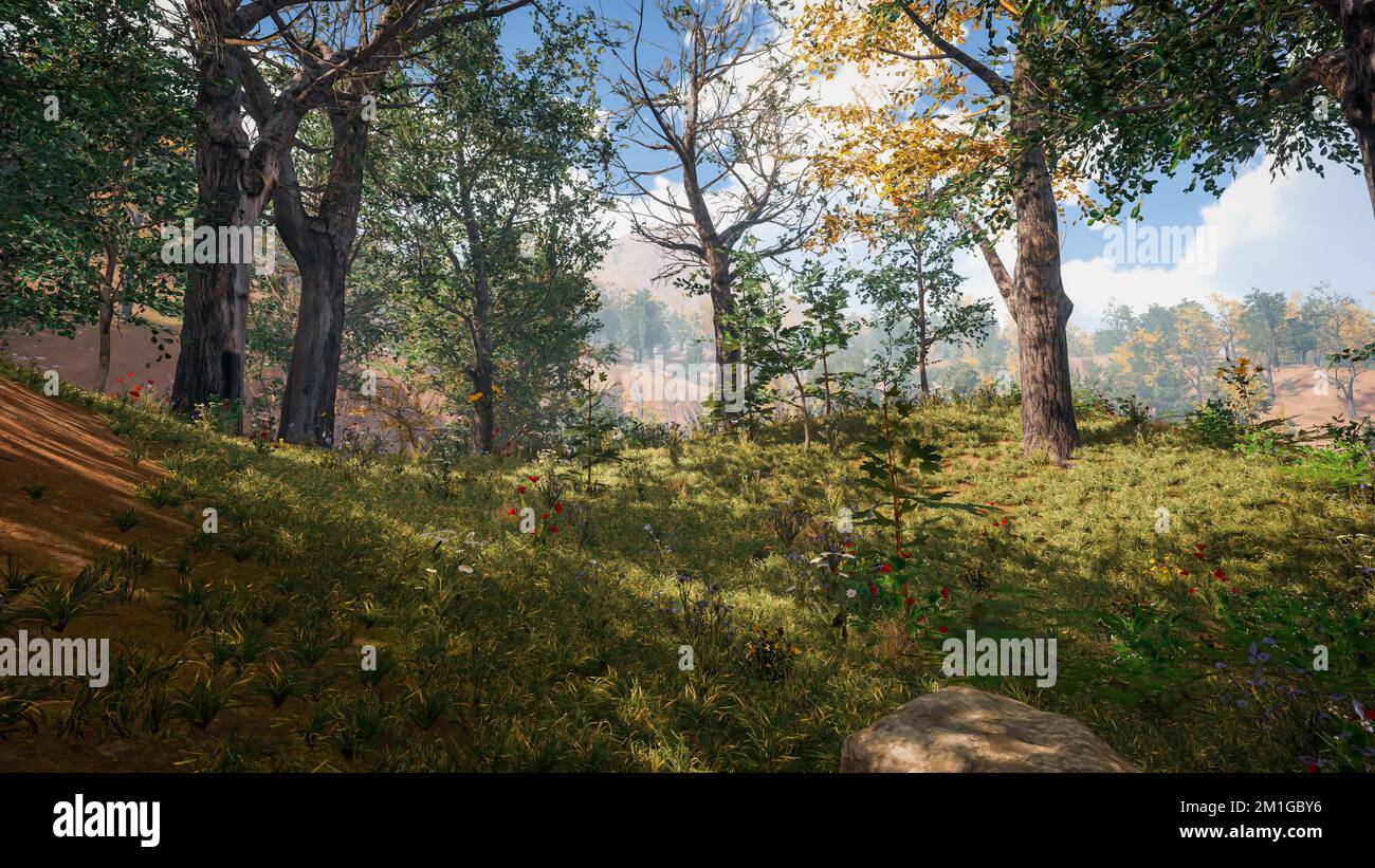 3D Render Background to ecology and sustainable development ...