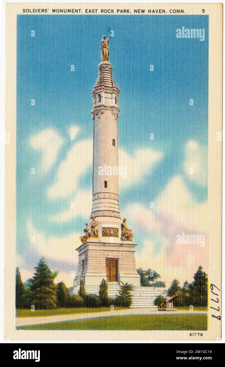 Soldiers' Monument, East Rock Park, New Haven, Conn. , Monuments ...