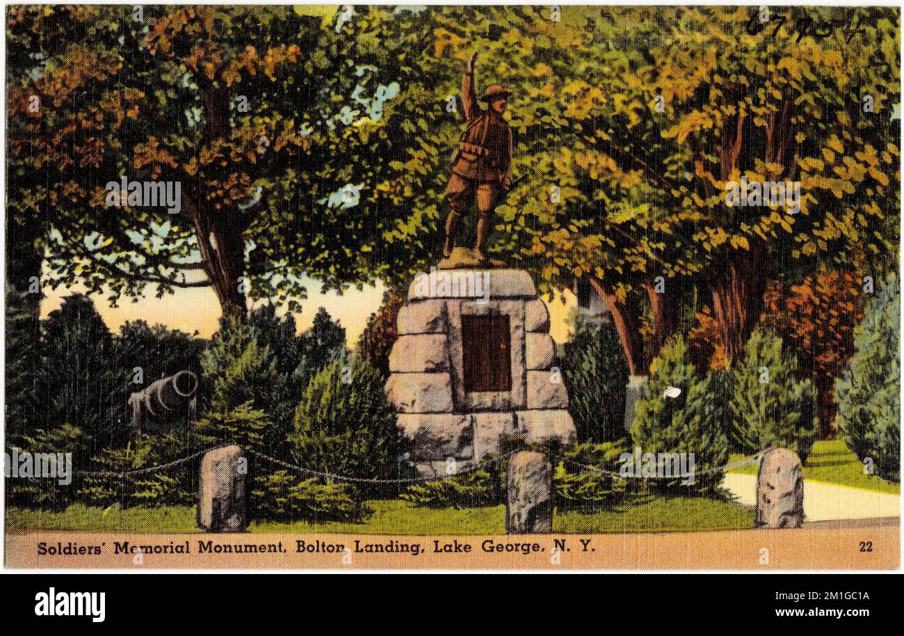 Soldier's Memorial Monument, Bolton Landing, Lake George, N. Y ...