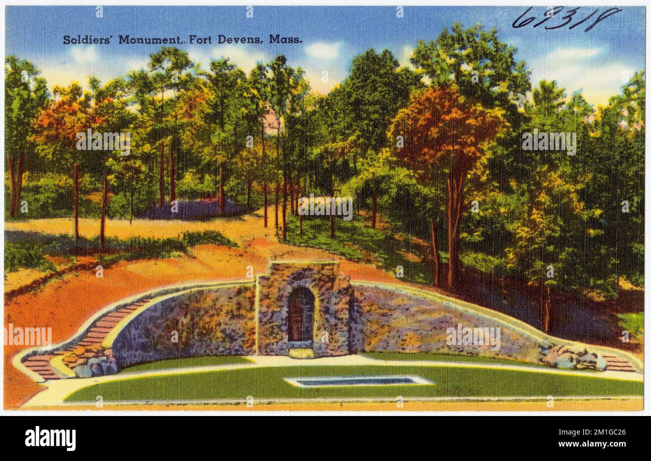 Soldiers' Monument, Fort Devens, Mass. , Monuments & memorials, Tichnor ...