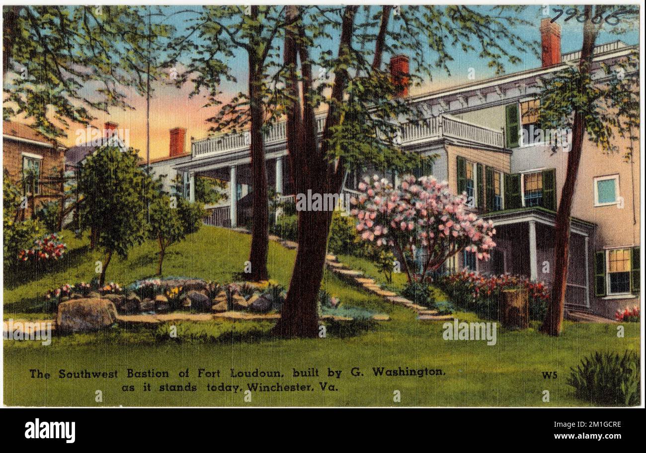 The Southwest Bastion of Fort Loudoun, built by G. Washington, as it ...