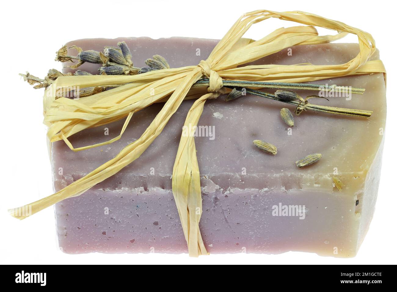 handmade lavender soap isolated on white background Stock Photo - Alamy