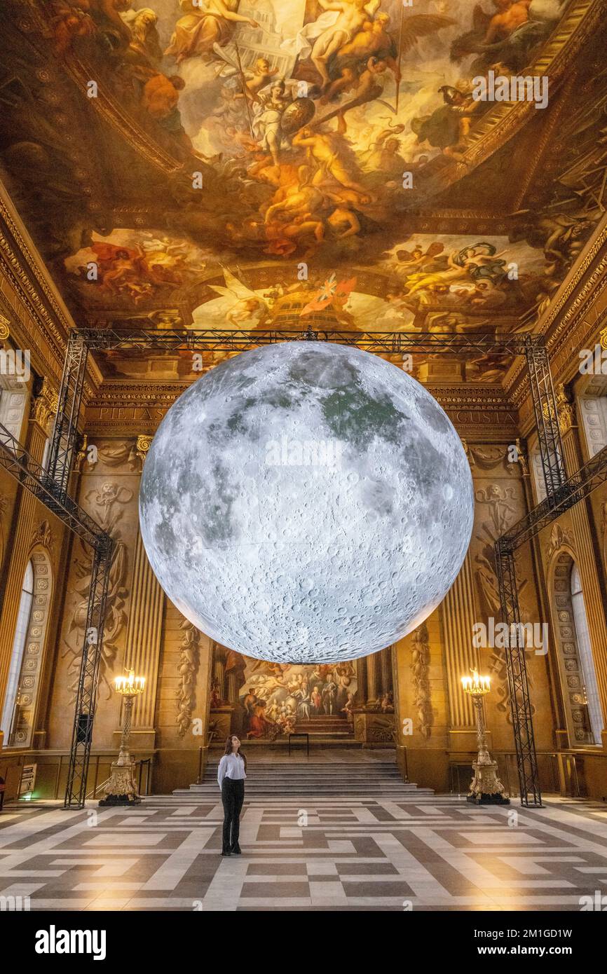 12 December 2022. London, UK. Installation titled Museum of the Moon by ...