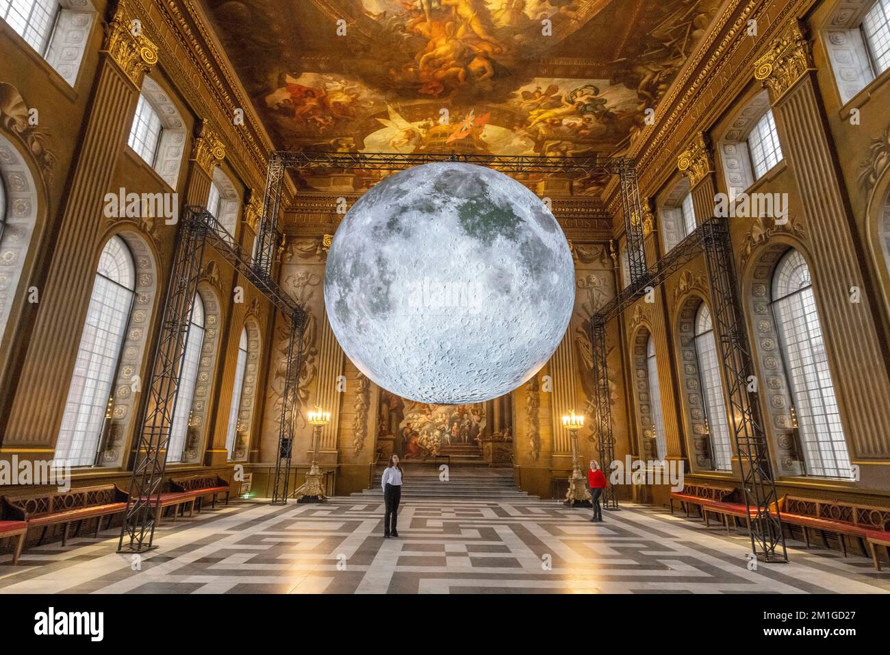12 December 2022. London, UK. Installation titled Museum of the Moon by ...