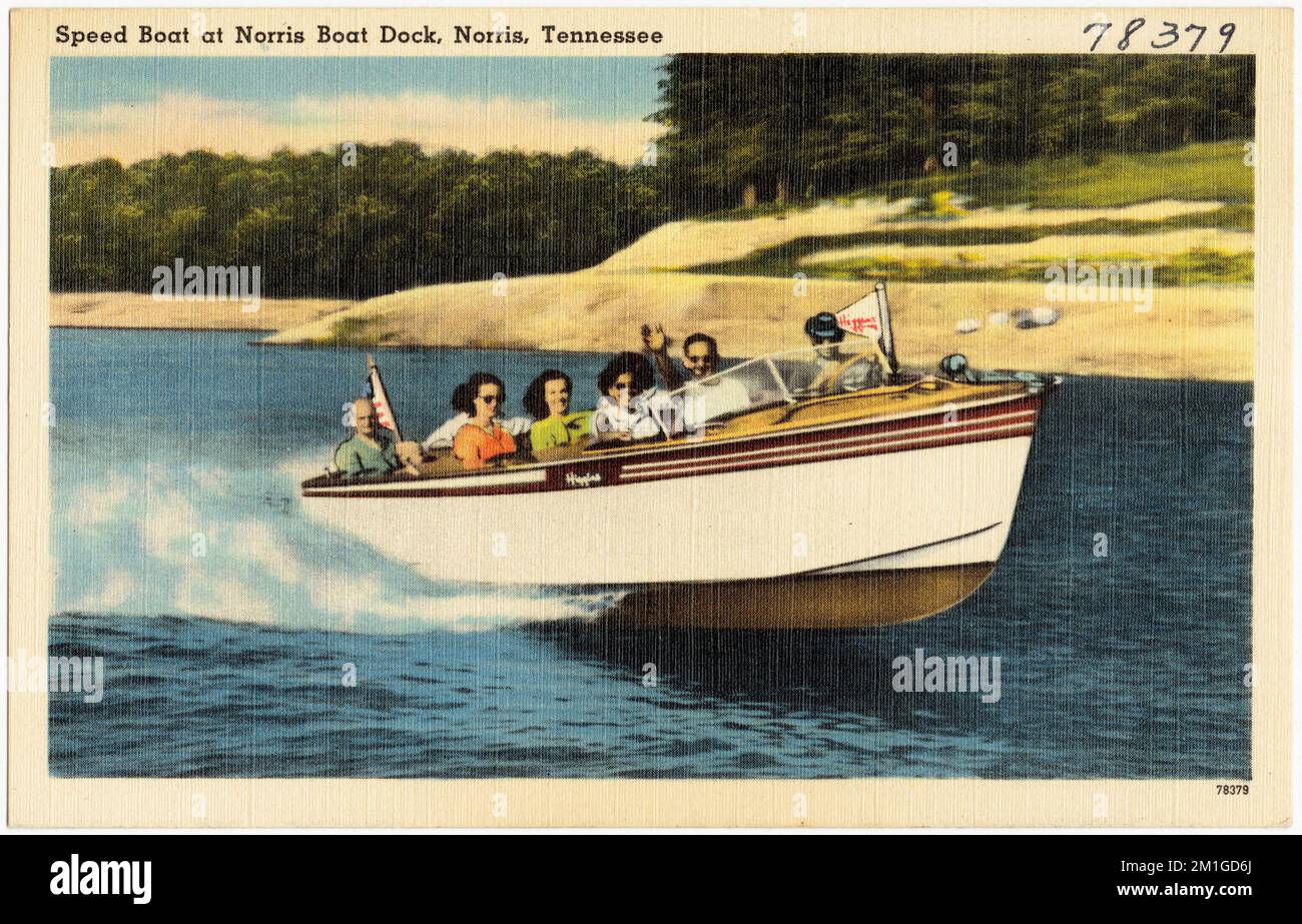 Speed boat at Norris Boat Dock, Norris, Tennessee , Boats, Tichnor ...