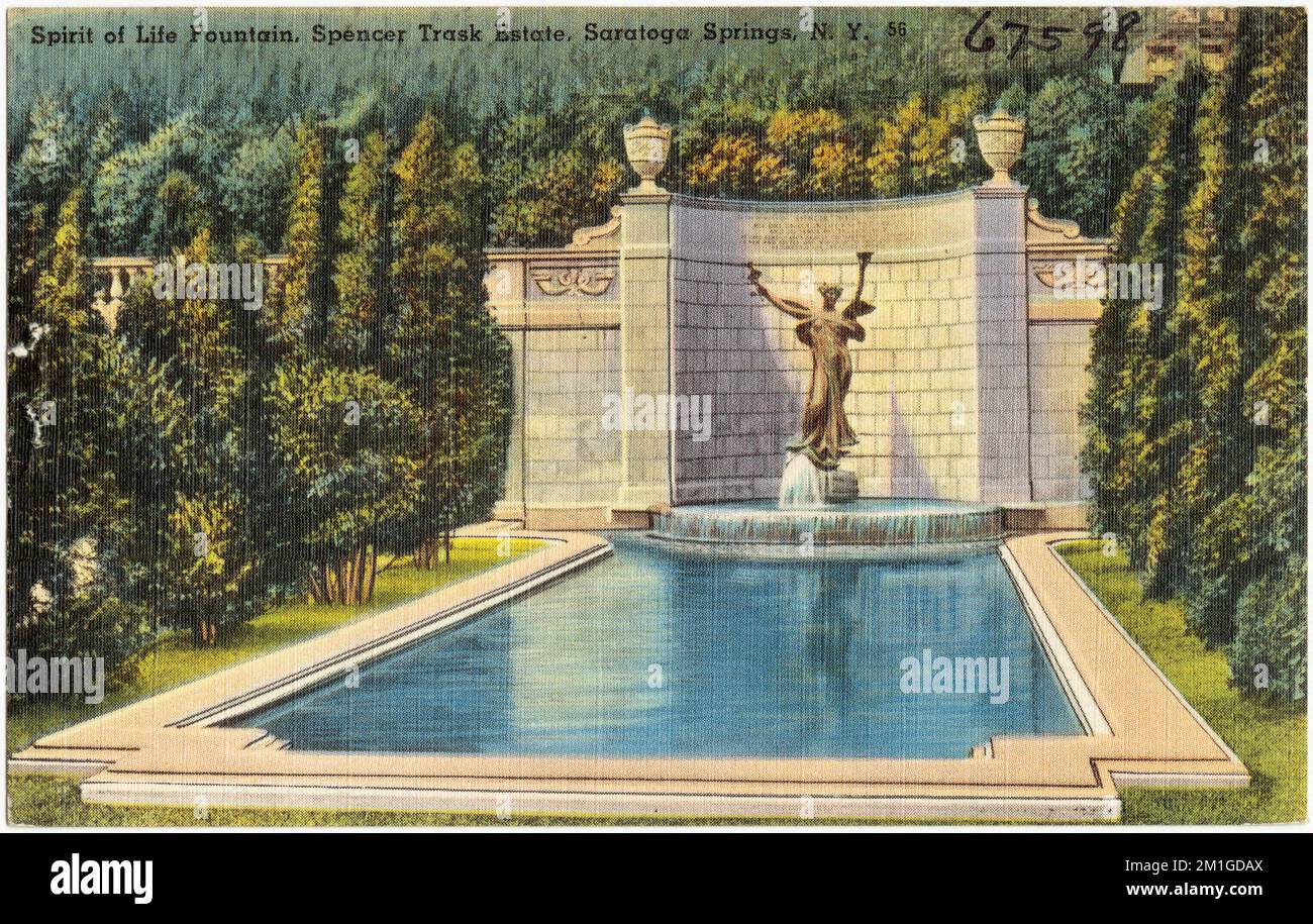 Spirit of Life fountain. Spencer Trask estate, Saratoga Springs, N. Y ...