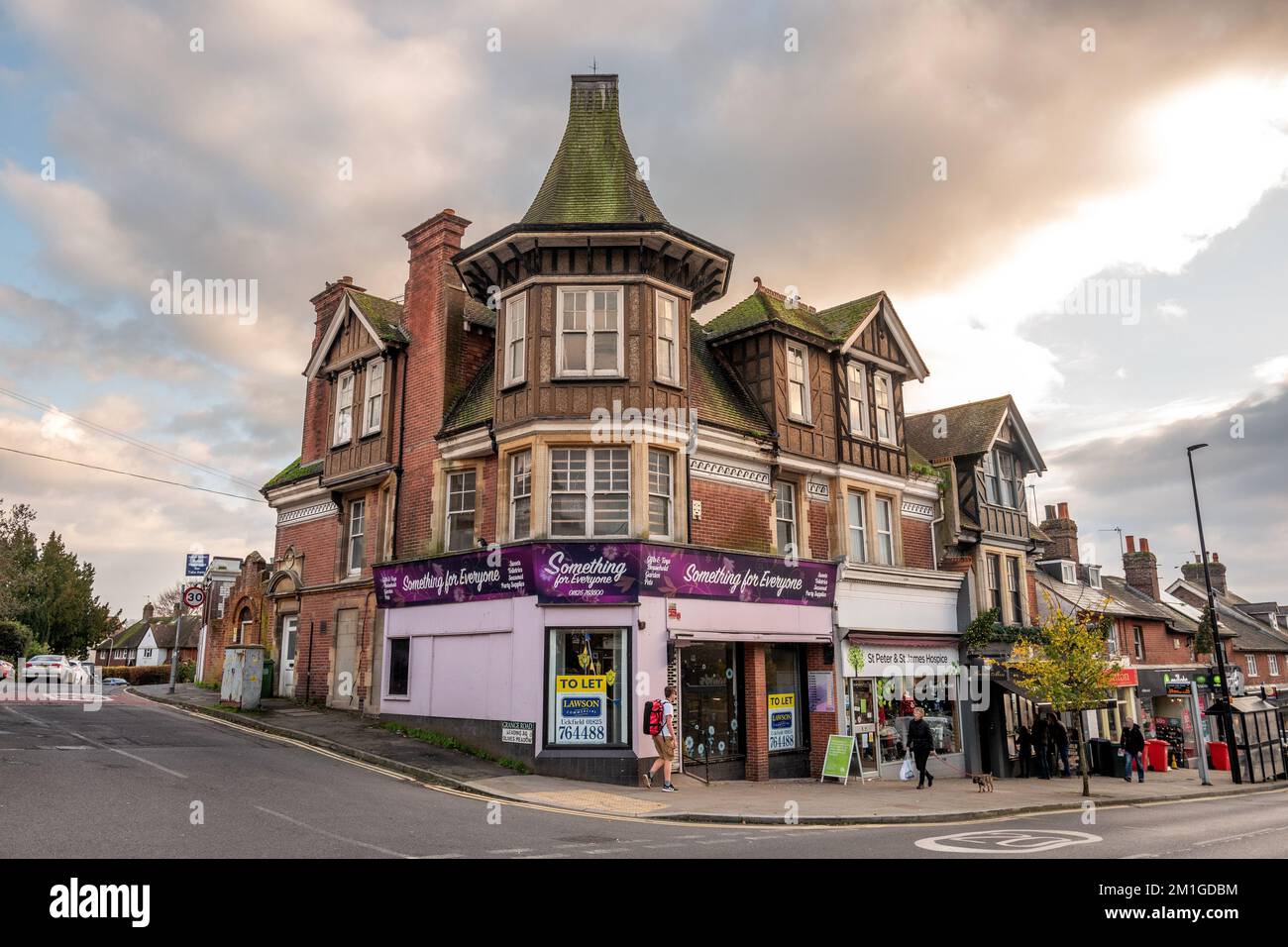 Uckfield, December 1st 2022: The High Street in the town centre Stock ...