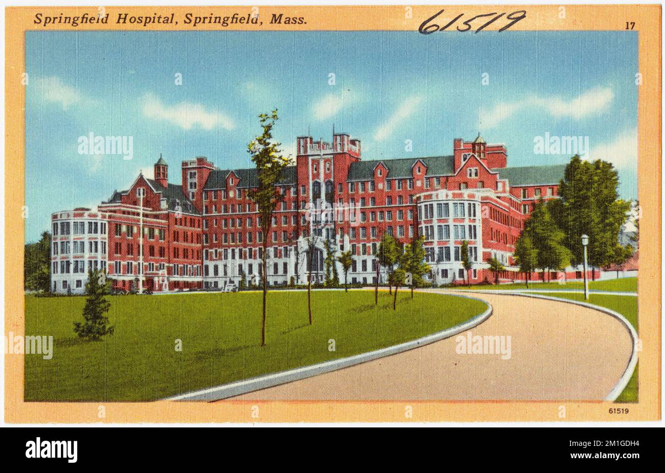 Springfield Hospital, Springfield, Mass. , Hospitals, Tichnor Brothers ...