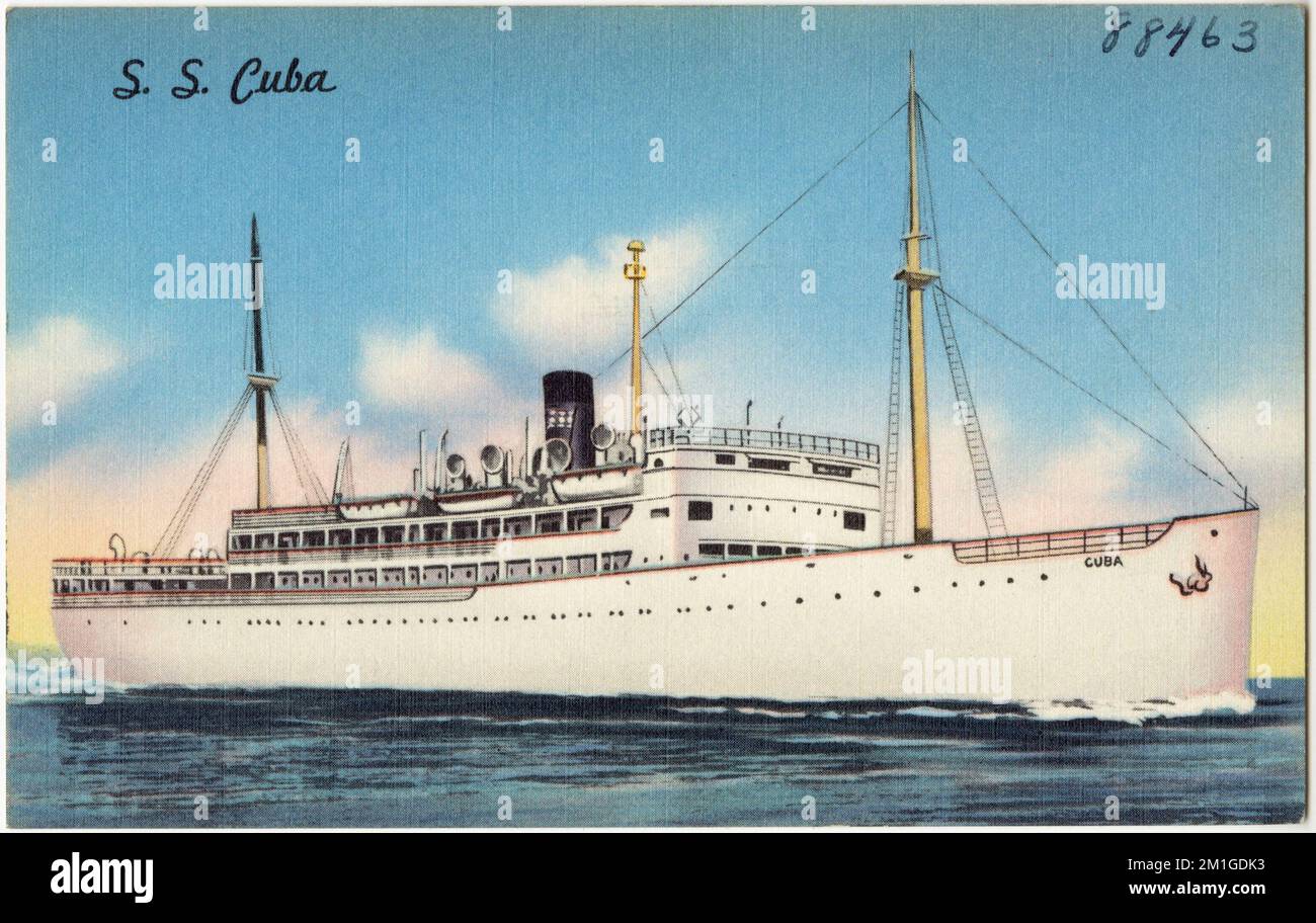 S.S. Cuba , Ships, Tichnor Brothers Collection, postcards of the United ...