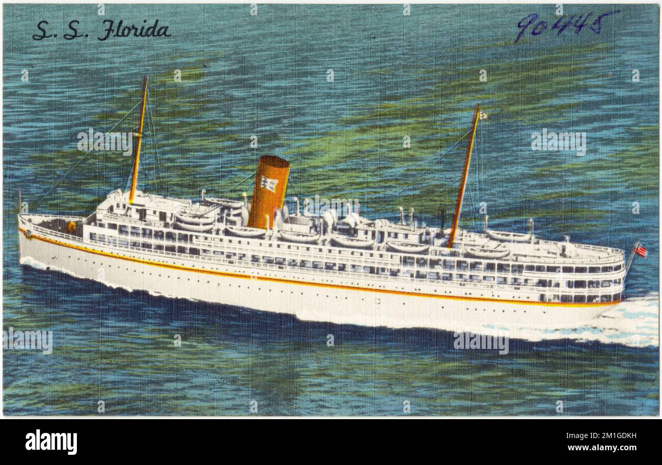 S.S. Florida , Ships, Tichnor Brothers Collection, postcards of the ...
