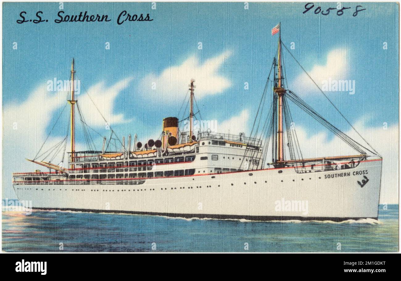 S.S. Southern Cross , Ships, Tichnor Brothers Collection, postcards of ...
