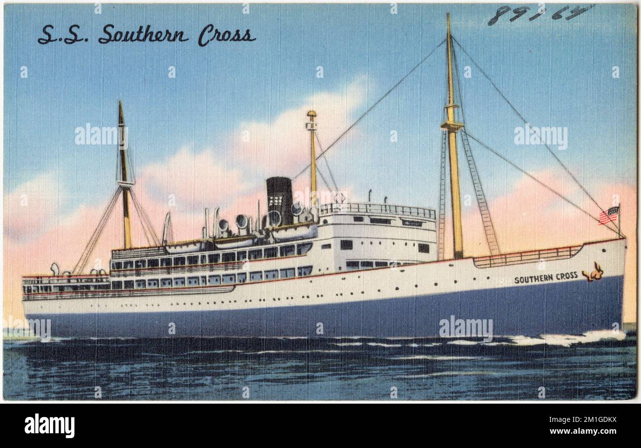 S.S. Southern Cross , Ships, Tichnor Brothers Collection, postcards of ...