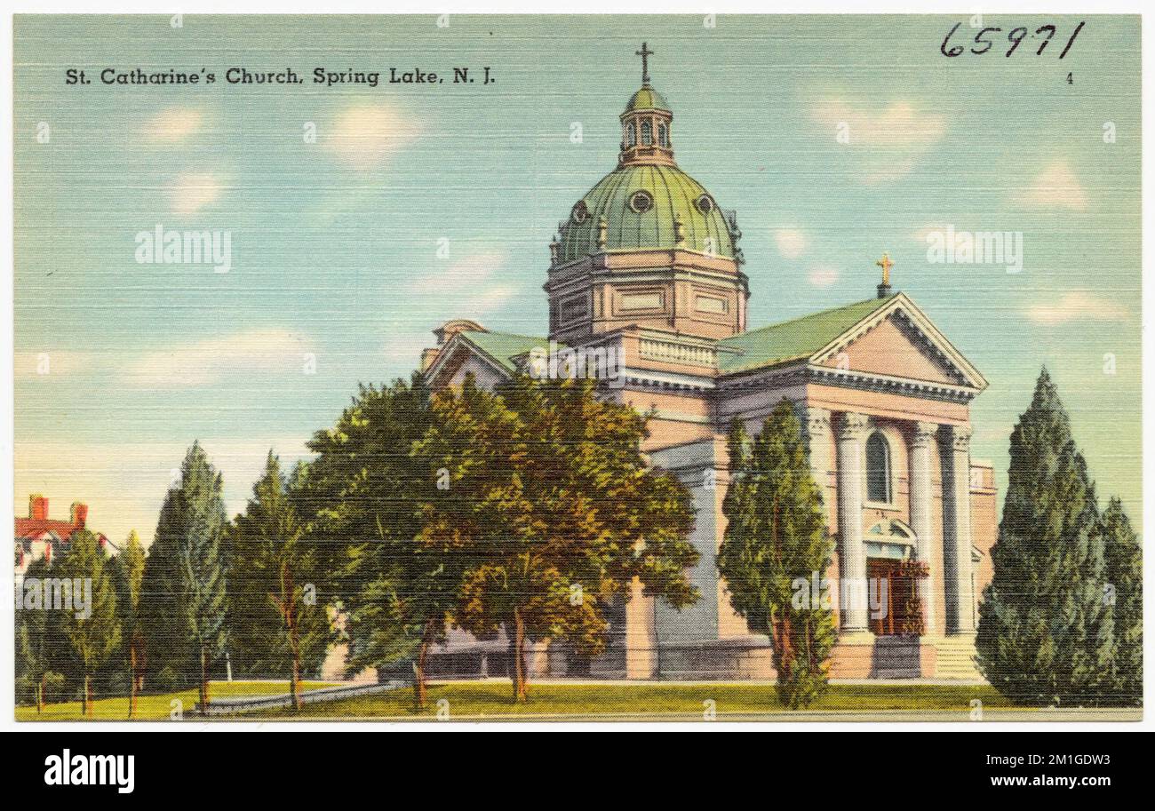 St. Catherine's Church, Spring Lake, N. J. , Churches, Tichnor Brothers ...
