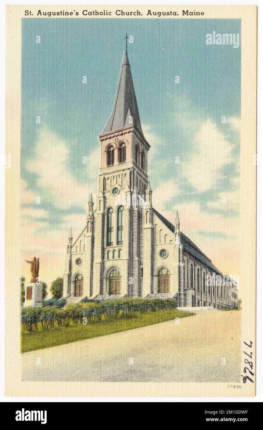 St. Augustine's Catholic Church, Augusta, Maine , Tichnor Brothers ...