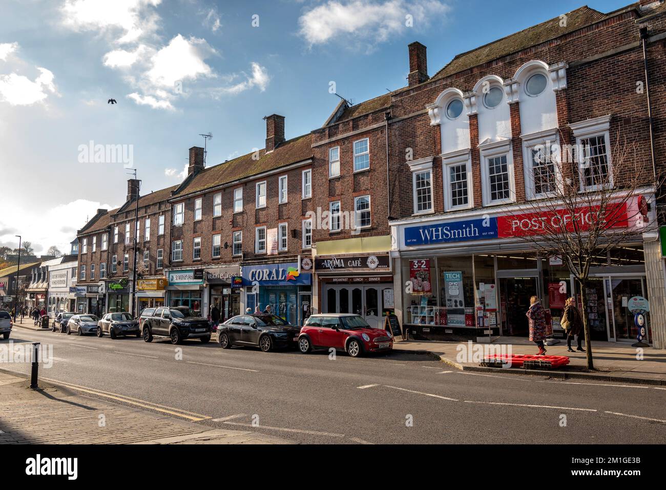 Uckfield, December 1st 2022: The High Street in the town centre Stock ...