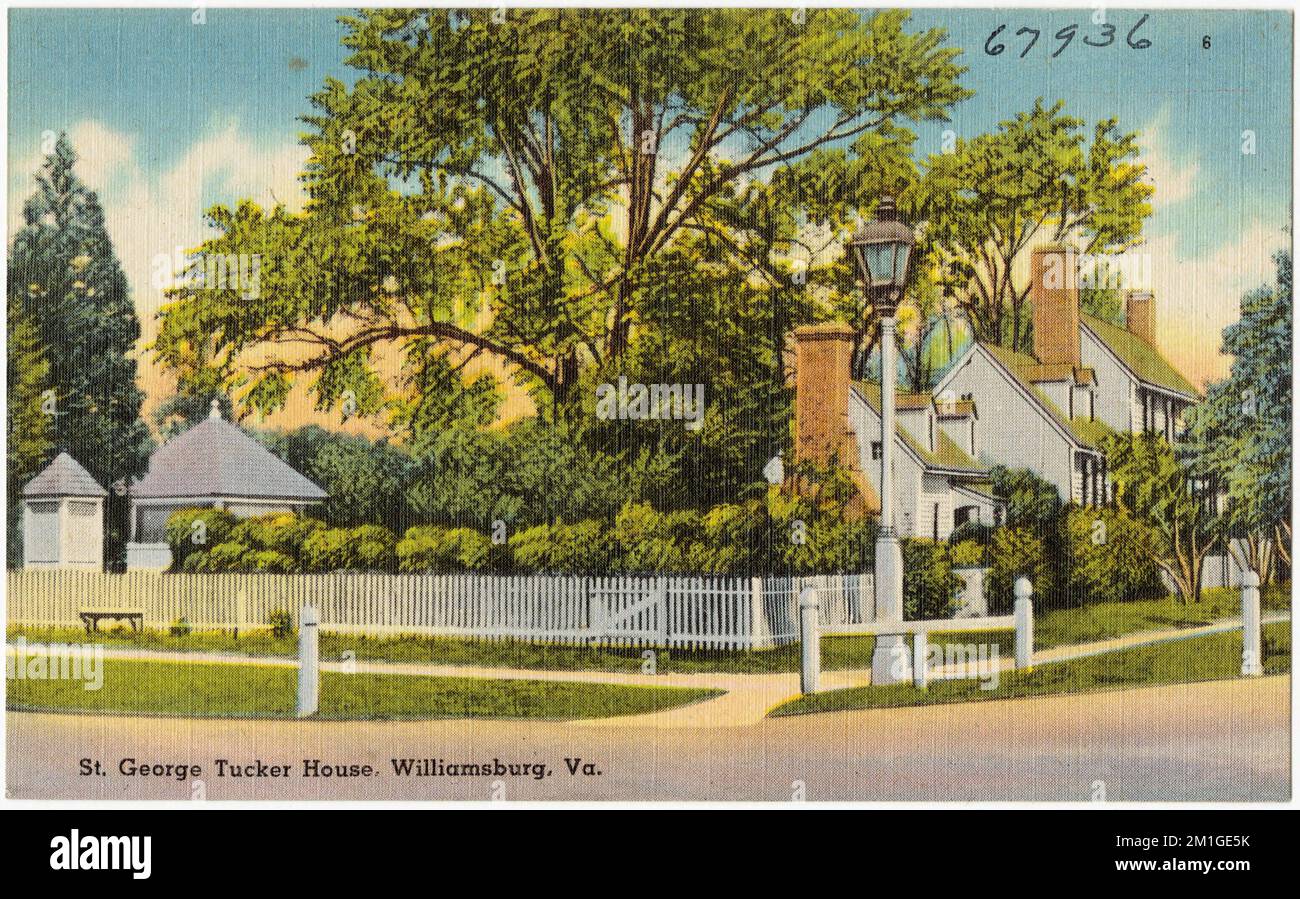 St. George Tucker House, Williamsburg, Va. , Houses, Tichnor Brothers ...