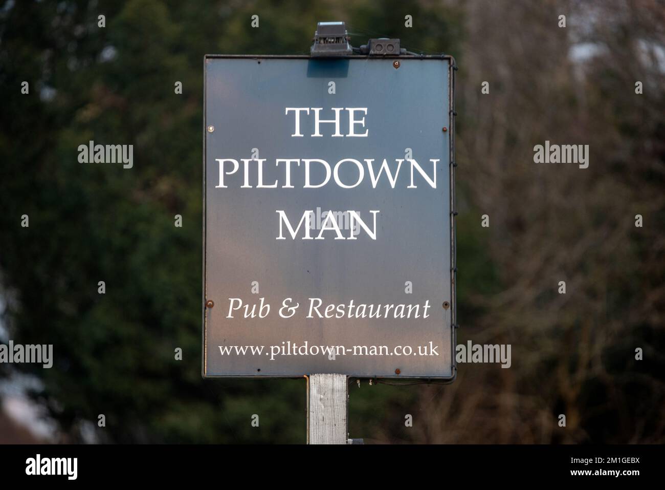 Uckfield, December 1st 2022: The Piltdown Man pub in Piltdown Stock ...